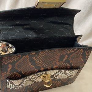 Aldo | Bags | Aldo Glendaa Crossover Handbag Faux Snake Skin | Poshmark